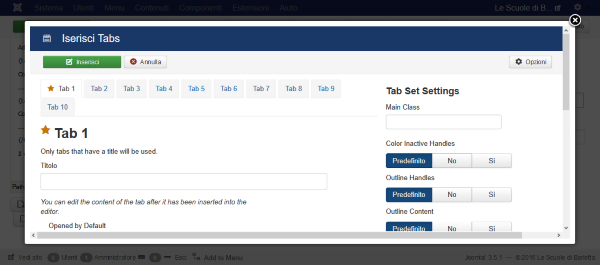 Da Tabber a Tabs: dividere e organizzare i contenuti - Joomla.it ...