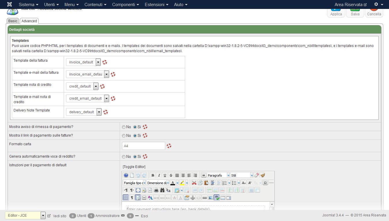 Gestione fatture con nBill Lite - Joomla.it supporto Italiano