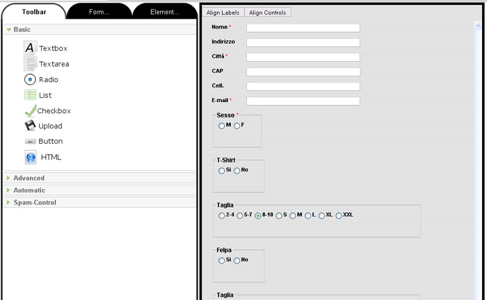 Creare form con jforms - Joomla.it supporto Italiano